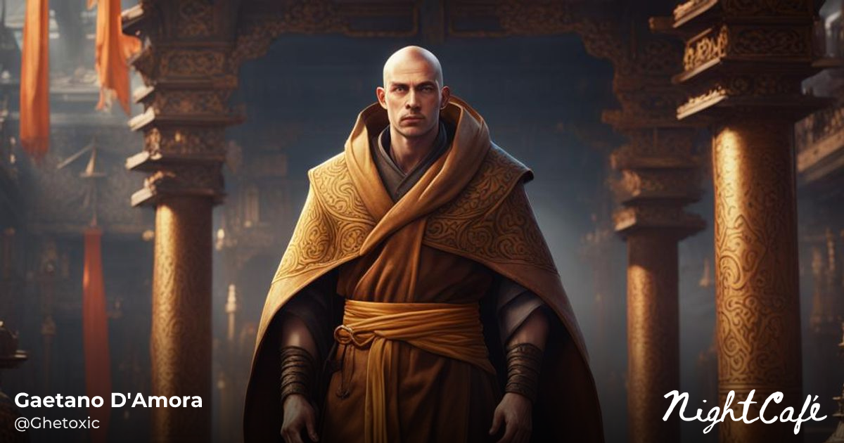 Monk Character - Fantasy Monk Mage in Detailed Matte Paintin...