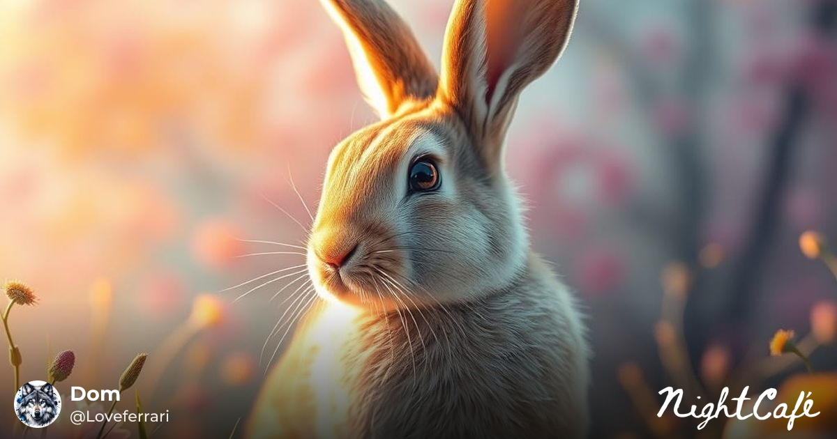 Easter Wonderland with Majestic Rabbit in Hyperrea... - AI Art