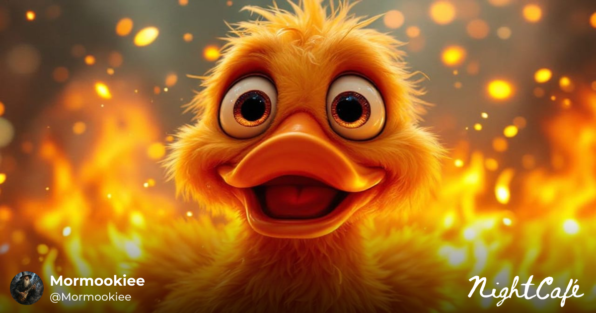 Firequacker - Fiery Duck in Explosive 3D Rendering