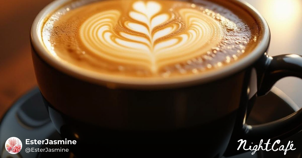 Cinematic Coffee Close-Up with Golden Crema - AI Art