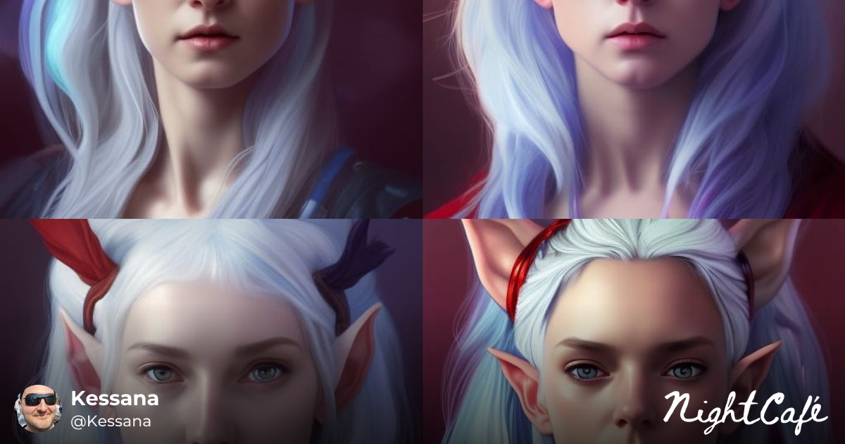 Female Elf - Enchanting Elf Wizard Portrait in Hyperdetailed...