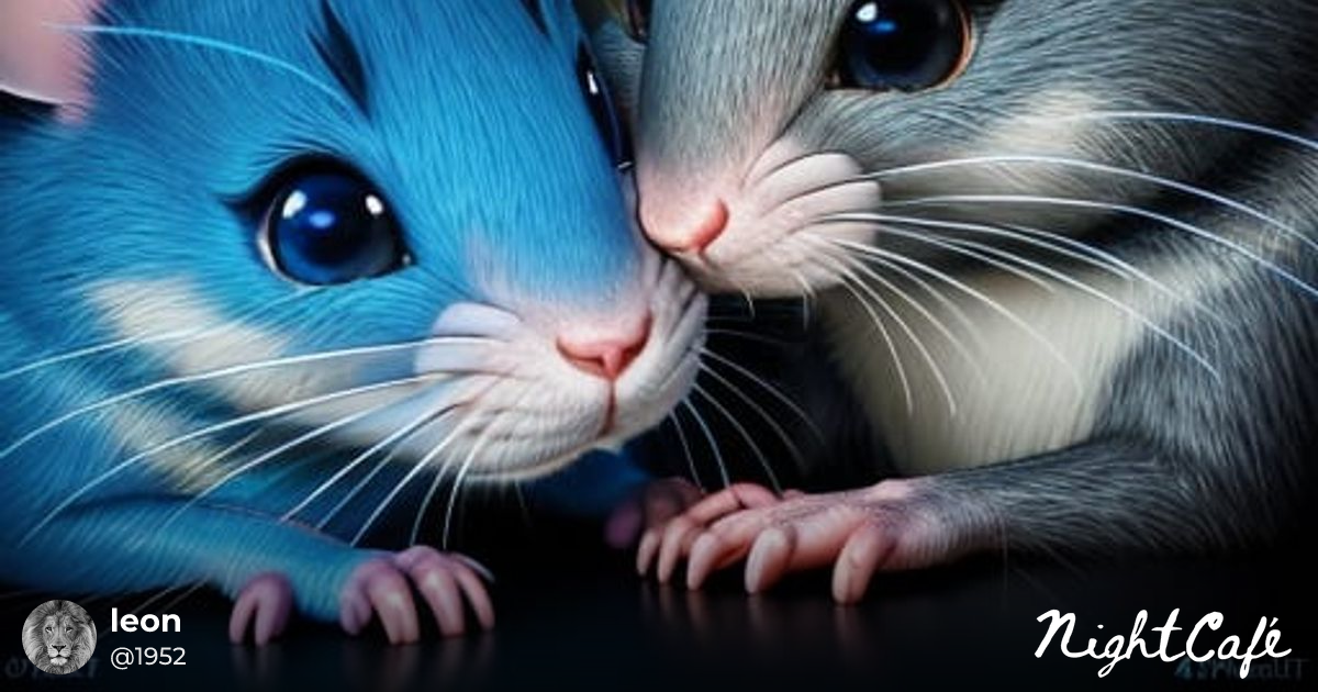 amor de ratas - Rat Romance: Pixar-Style 3D Kiss