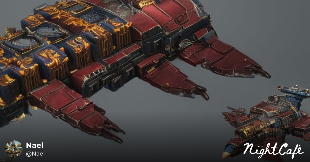 Warhammer Fleet - Warhammer 40k Ship in Digital Art