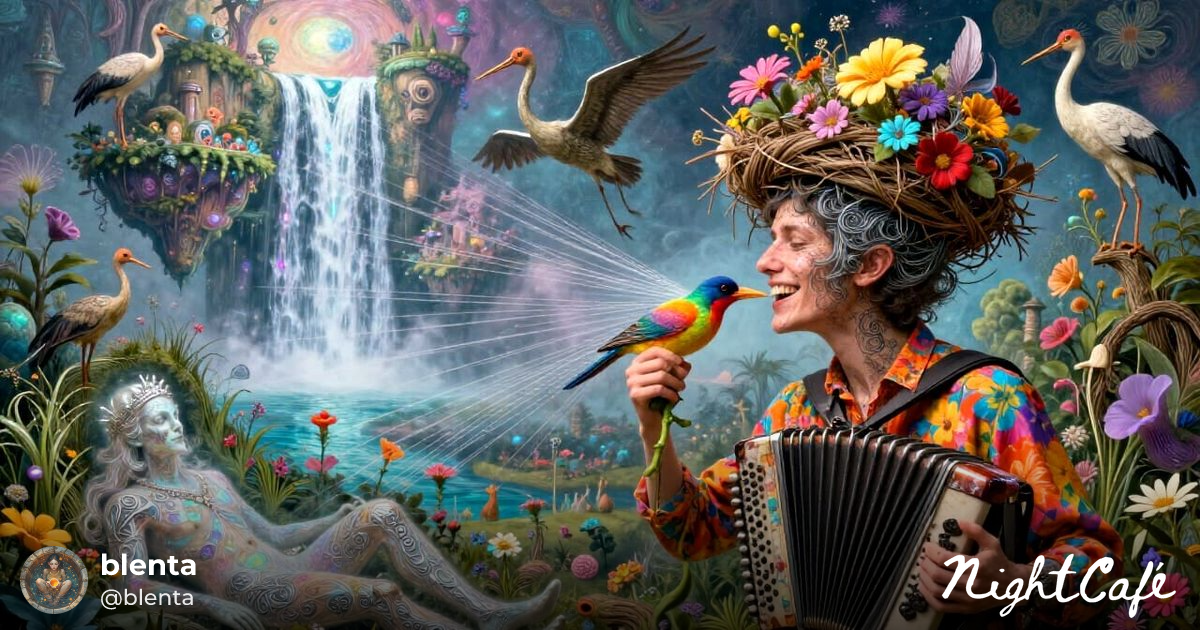 Surreal Eco-Art Utopia With Floating City and Acco... - AI Art