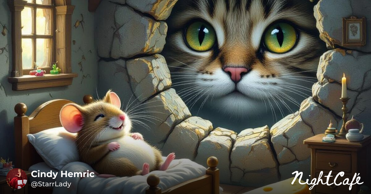 Happy Mouse - Happy Mouse with Cat Threat in Ethereal Fanta...