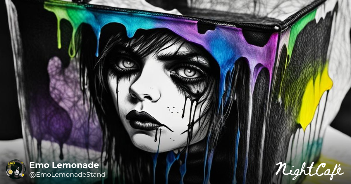 Black EMO Lemonade, Kids Crayon drawings ,surreal child's drawing Of a ...