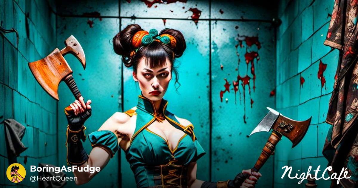 Murderous thin chun li with hatchet in bathoom with dead bodies and ...