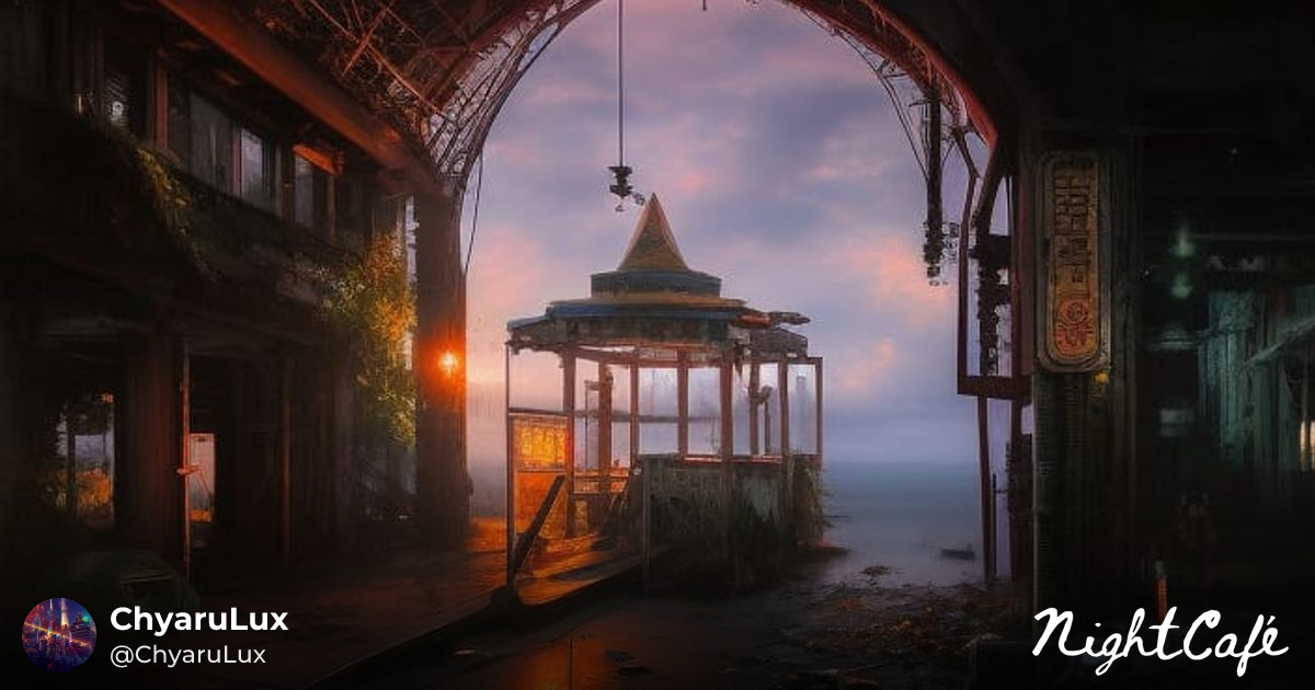 Post-Apocalyptic Dawn: Eerie Beach Scene in Digita... - AI Art