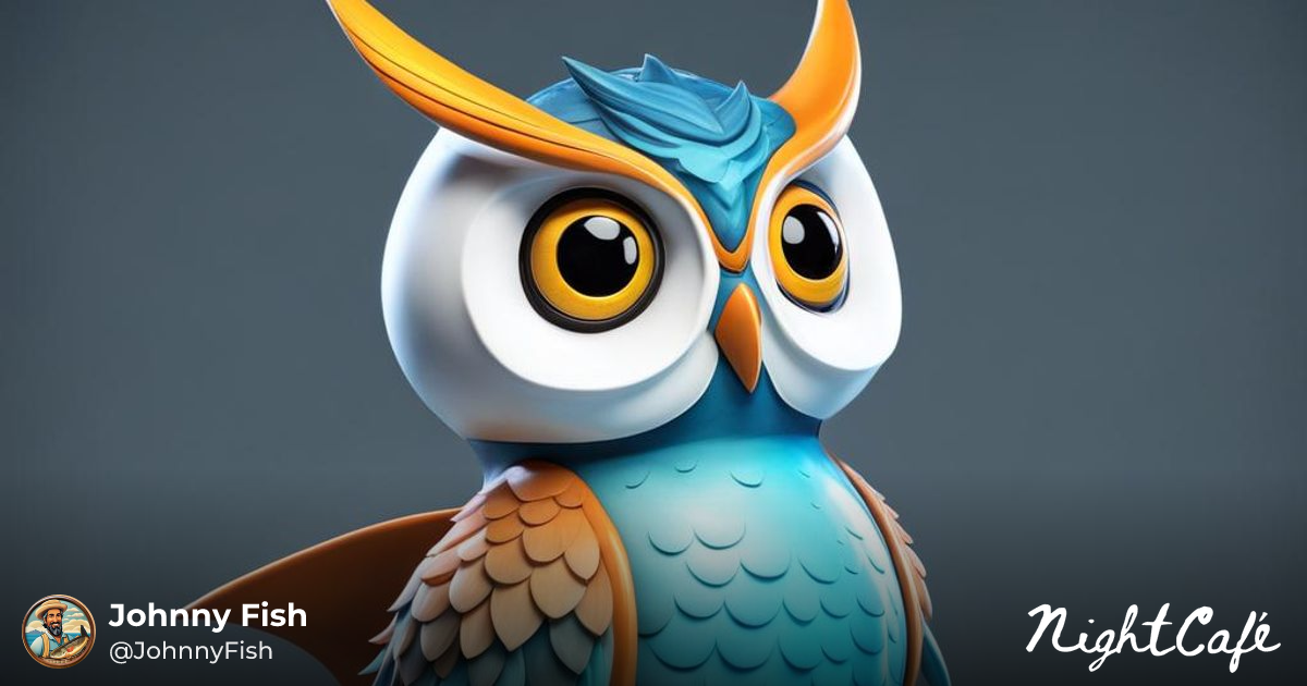 Seaowl - Striking Owl-Shark Hybrid Creature in Aquatic Scene