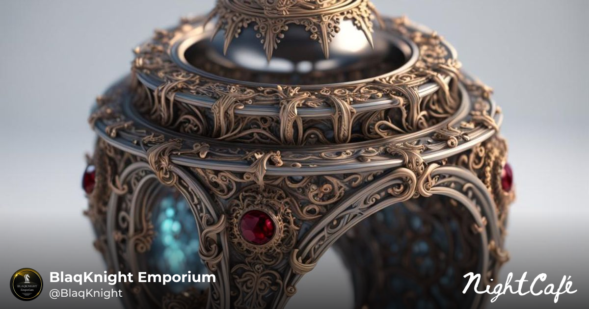 Chaos Ring of Torment - Ornate Torment Ring on White, Detail...