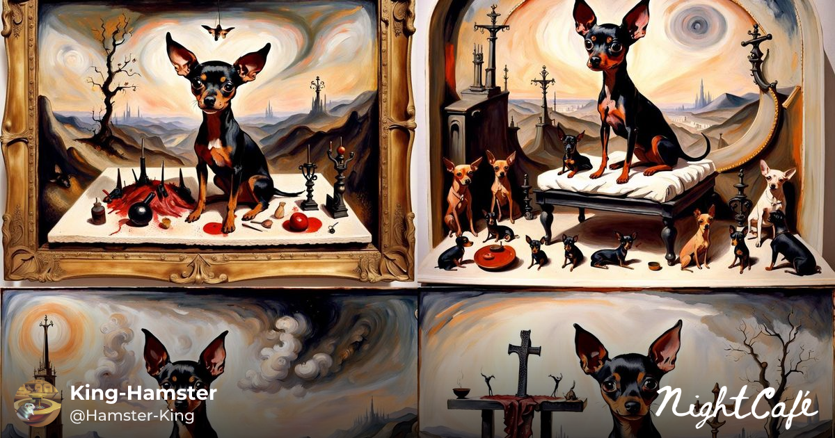 Homunculus Sacrifice in Romantic Surrealist Style - AI Art