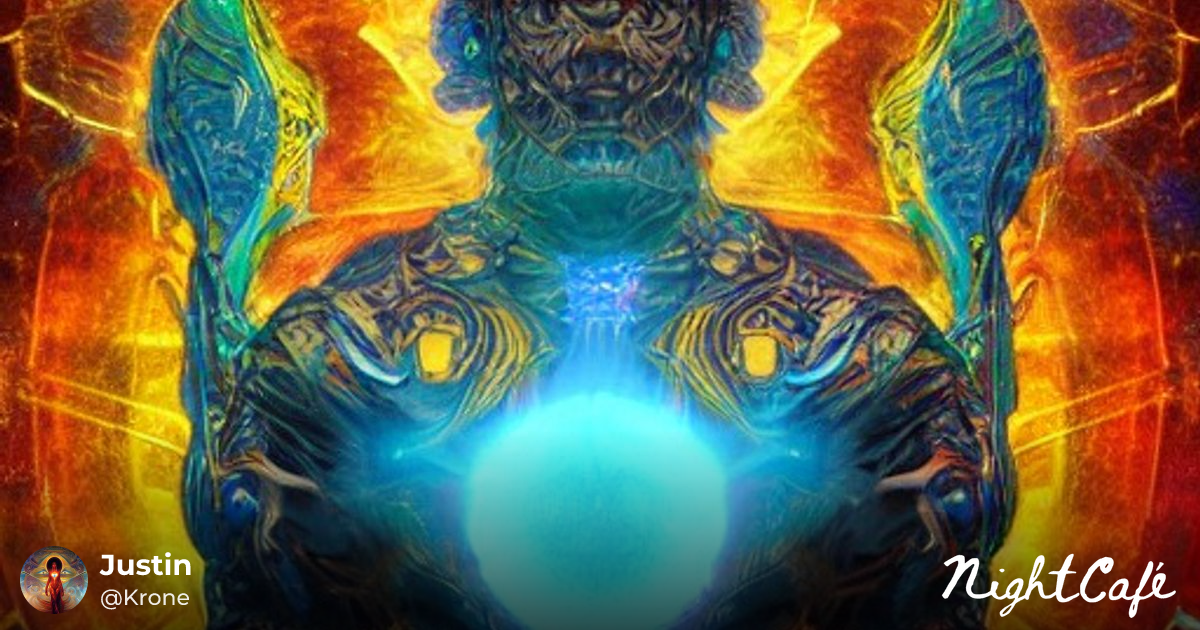 Astral God of Monsters Metaverse Illustration - AI Art