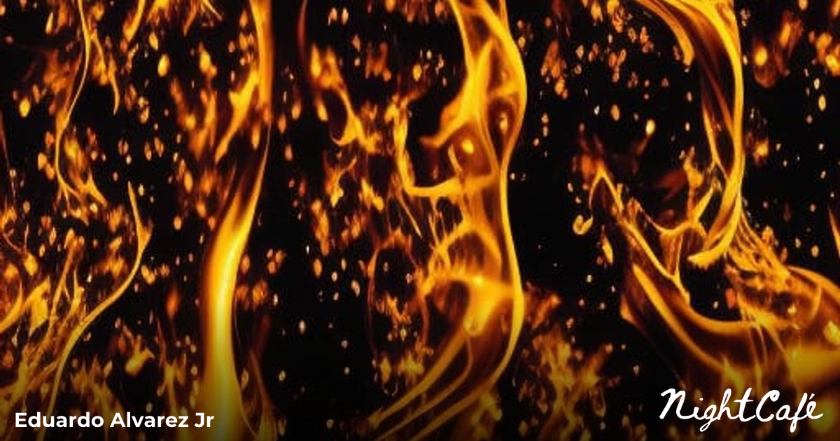 Chaotic Diffusion: Fire, Water, and Faces - AI Art