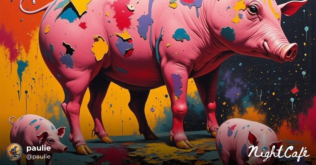 PICASSO🐖🐷🐗🐽PIGS🐽🐗🐷🐖PICASSO - Cubist Pigs in Geometri...