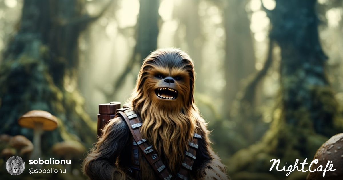 Miniature Chewbacca Explores Mysterious Jungle in ... - AI Art