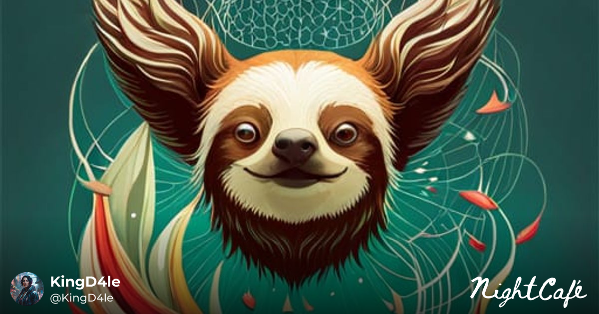 Sloth Spirit - Hyper-Detailed Sloth Artwork in Rich Primary ...