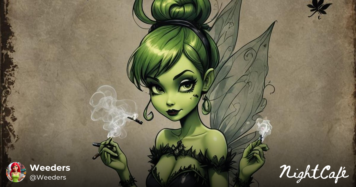 GOTHIC Tinker bell smoking weed - Gothic Tinkerbell Smoking ...