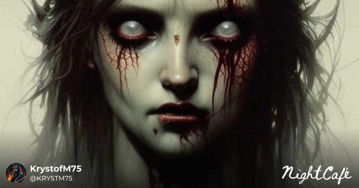 Dessin d'une très belle femme zombie horror Gustav... - AI Art