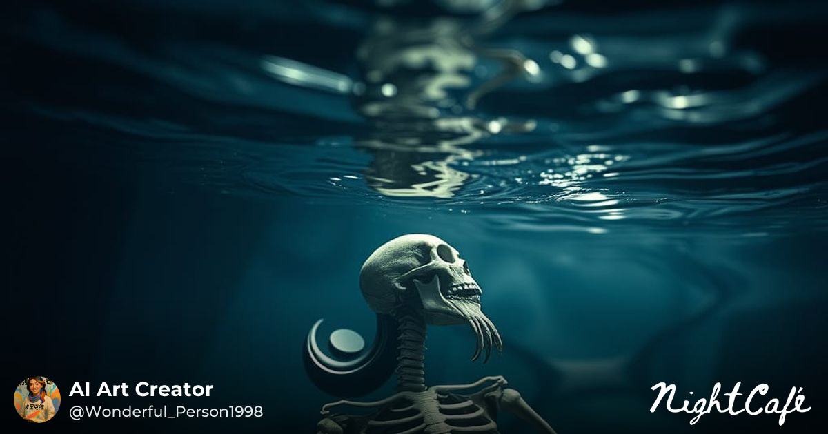 Skeleton Swimming In a Pool - Hyperrealistic Skeleton Swimm...