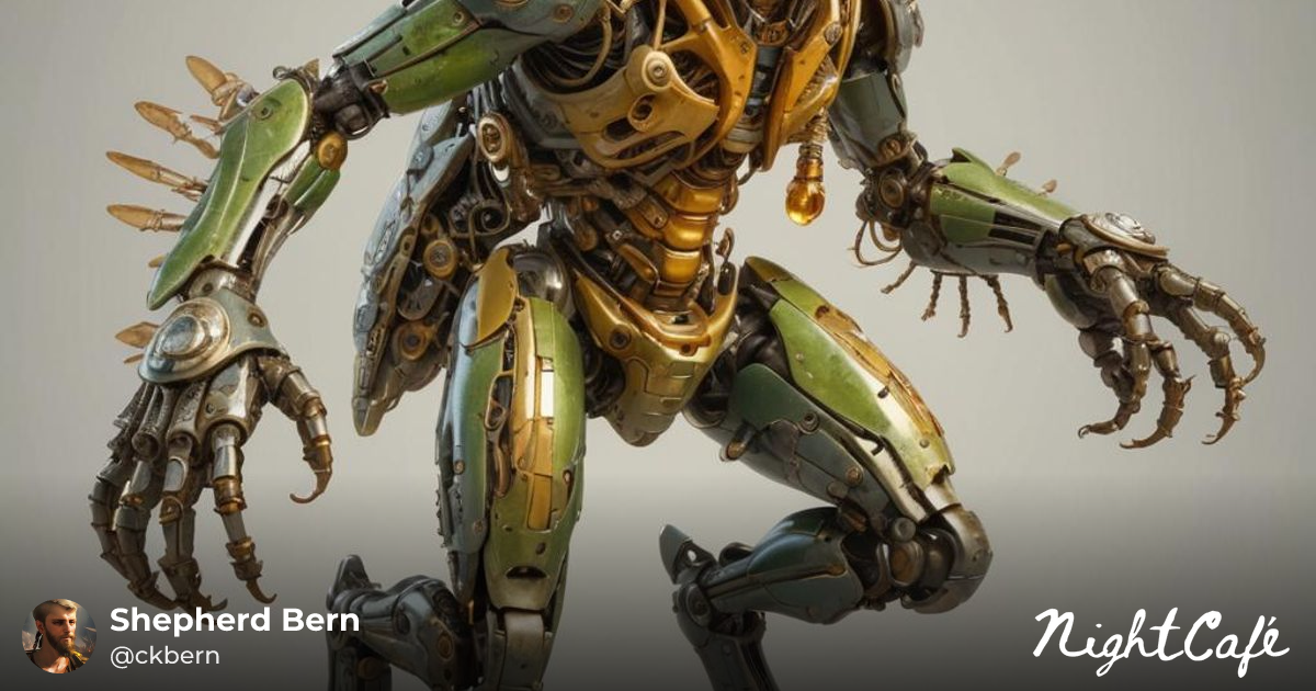 Biomechanical Human-Insect Hybrid Portrait as Digi... - AI Art