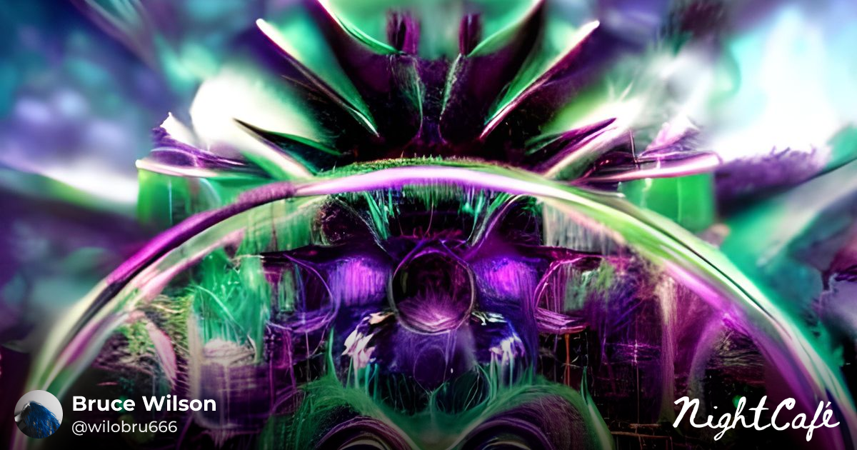 Psychedelic Gothic Art in Glitchcore Style - AI Art