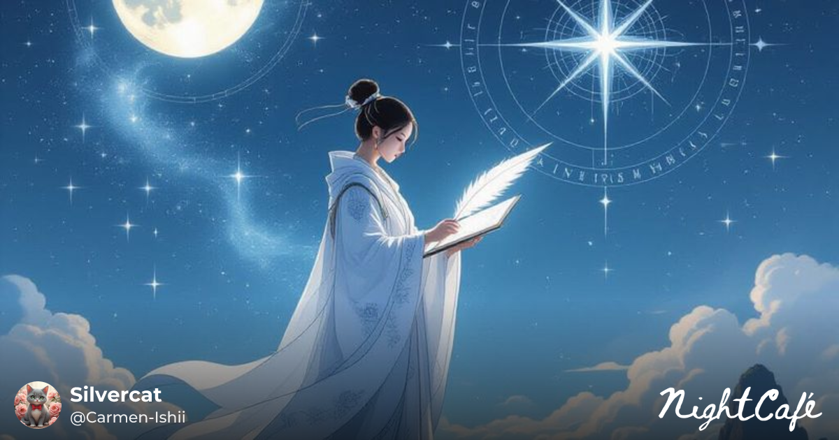 Celestial Cartographer Mapping the Cosmos: Ukiyo-e... - AI Art