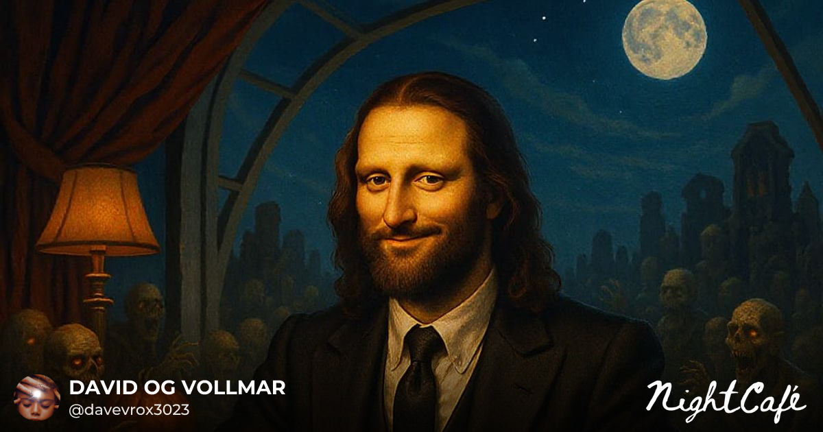 MAN 'O LISA - Comedian's Mona Lisa Smile in Halloween Grave...