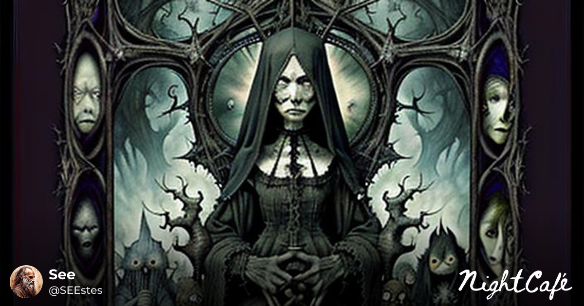 Eldritch Gothic Masterpiece in Gris Grimly Style - AI Art