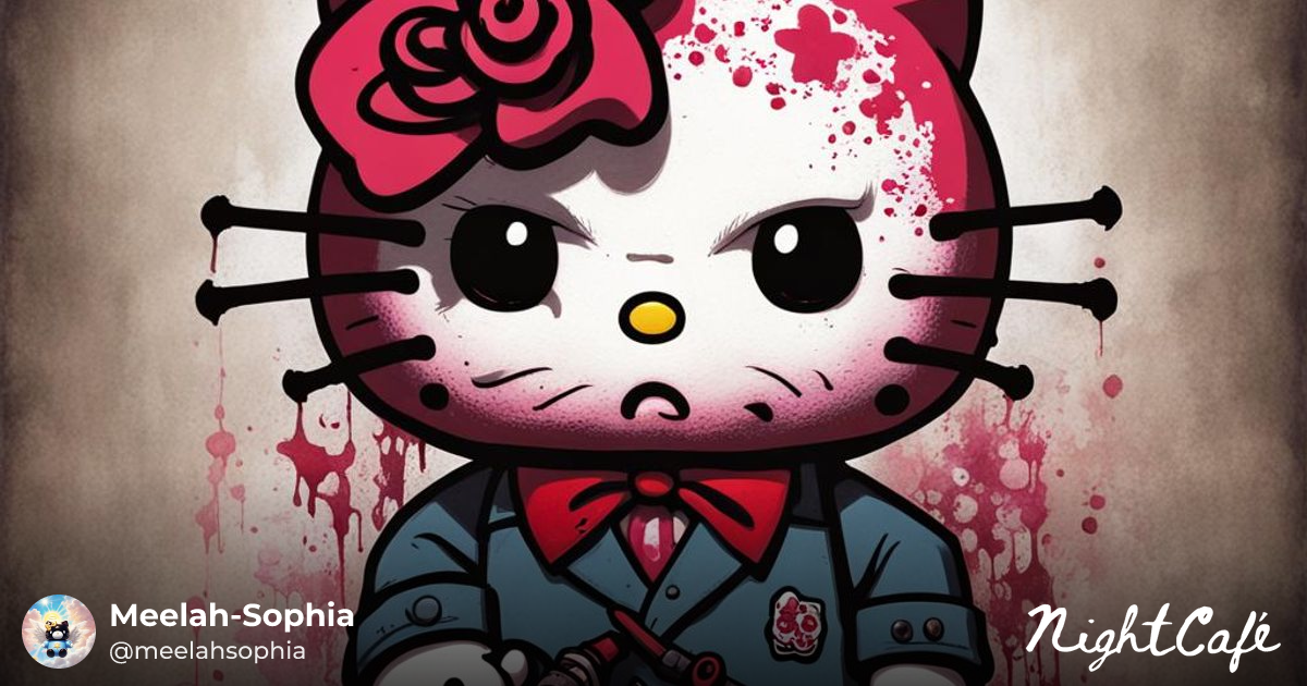 Hello kitty as phsycho murderer - Sinister Hello Kitty Artw...