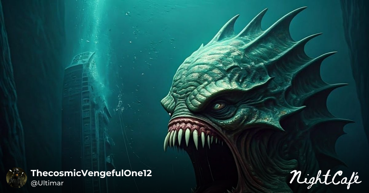 Colossal Eldritch Horror Emerges from Mariana Tren... - AI Art