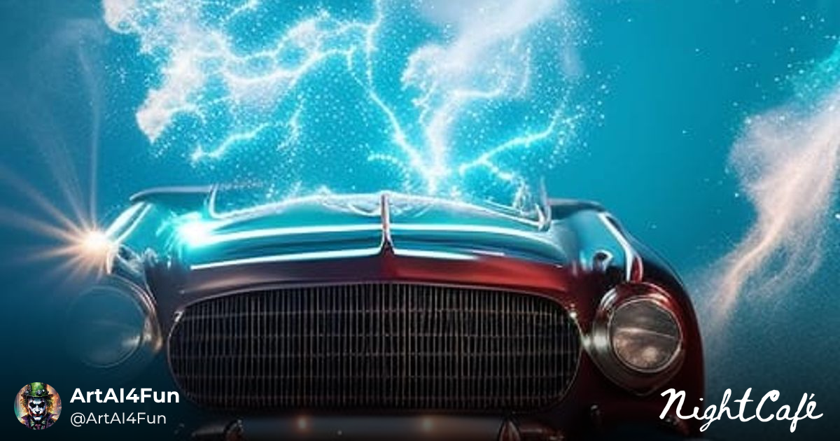 1950s Tesla smoking with cosmic energy, cracked fractal effect ...