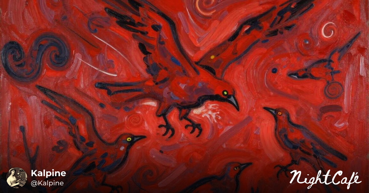 Crimson Tempest III - Crimson Tempest: Birds Battling Red St...