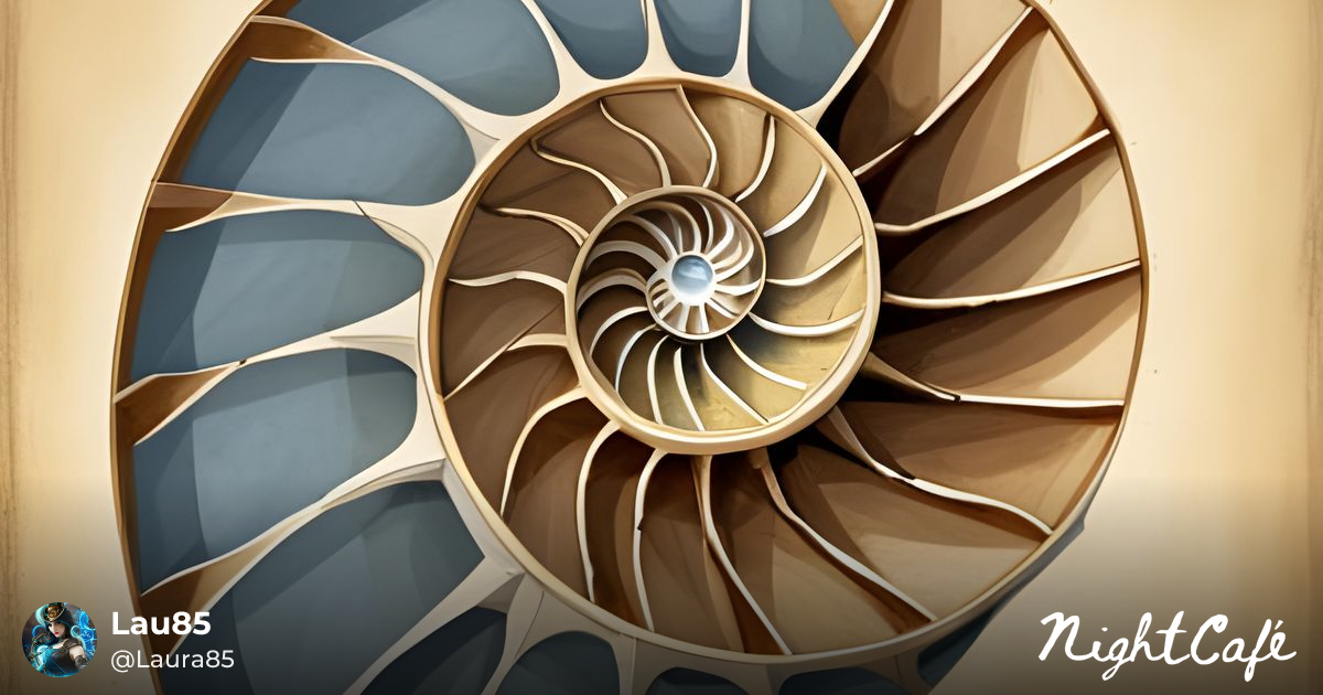 Geometry of a Nautilus Shell - Golden Ratio Nautilus Shell C...