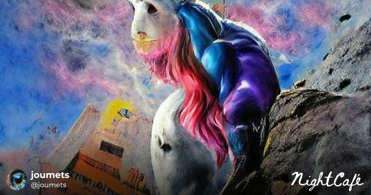Moonicorn - Hyperrealistic Unicorn Flies to the Moon