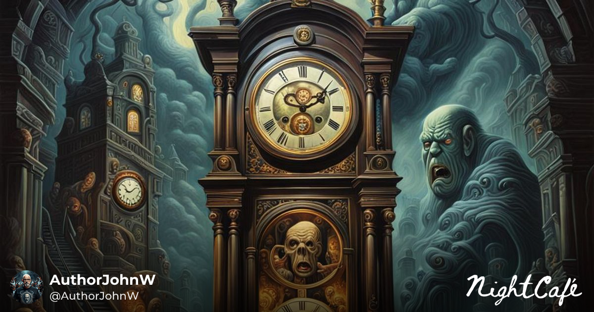 Tick Tock - Ominous Grandfather Clock in Dark Fantasy Style