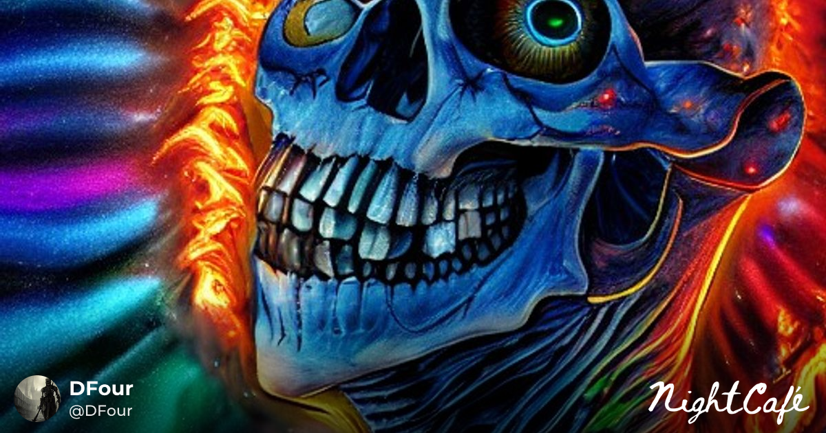 How drugs work - Astral Skeleton Illustration in Mixed Media