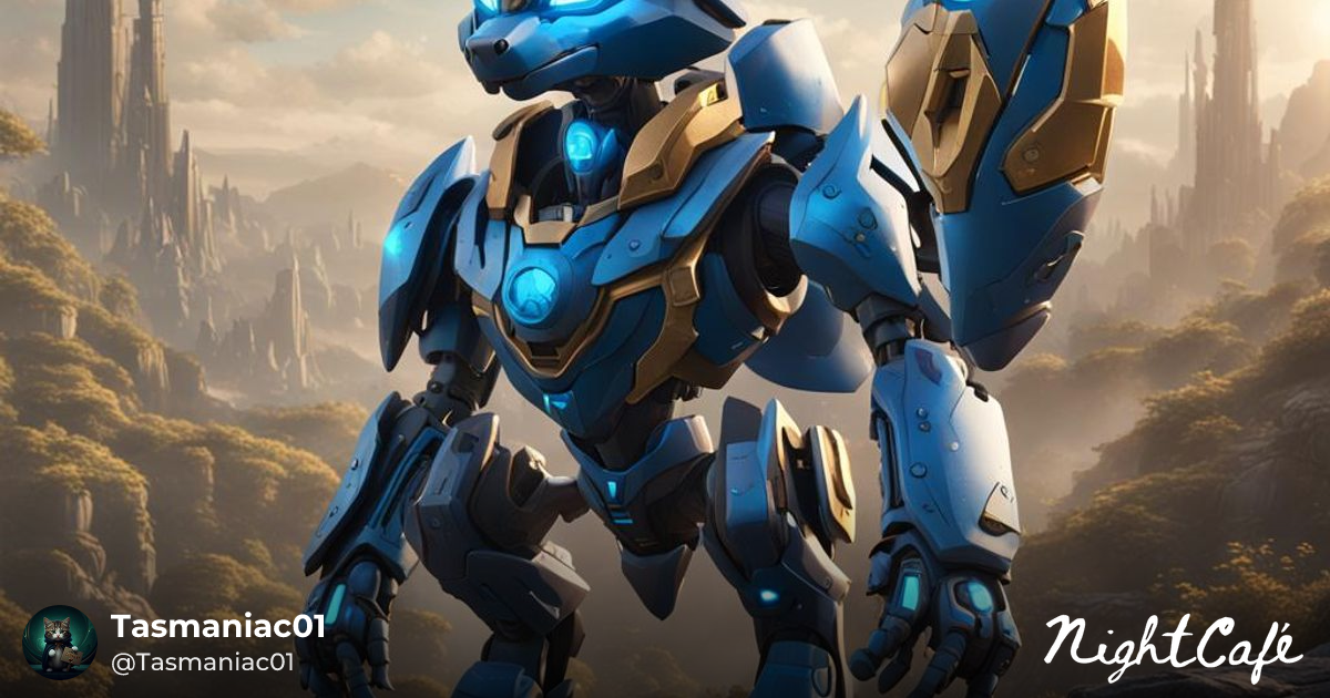 Hyper-realistic mecha Lucario - Hyper-Realistic Mecha Lucari...