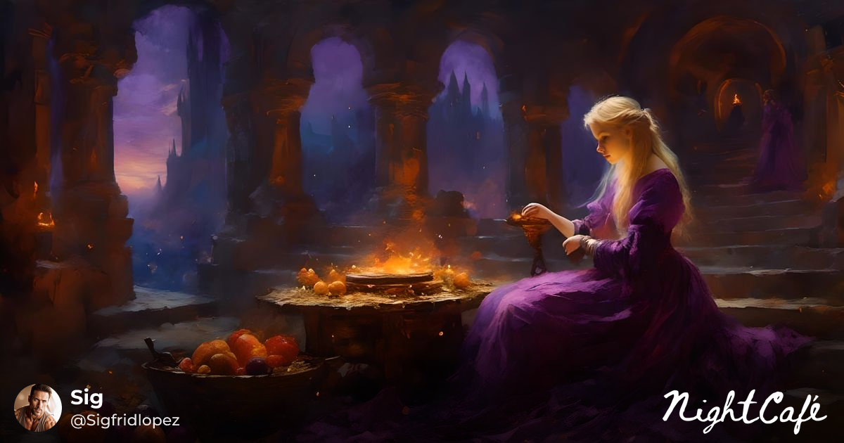 medieval magic - Aurora in Dark Medieval Castle, Disney Pixa...