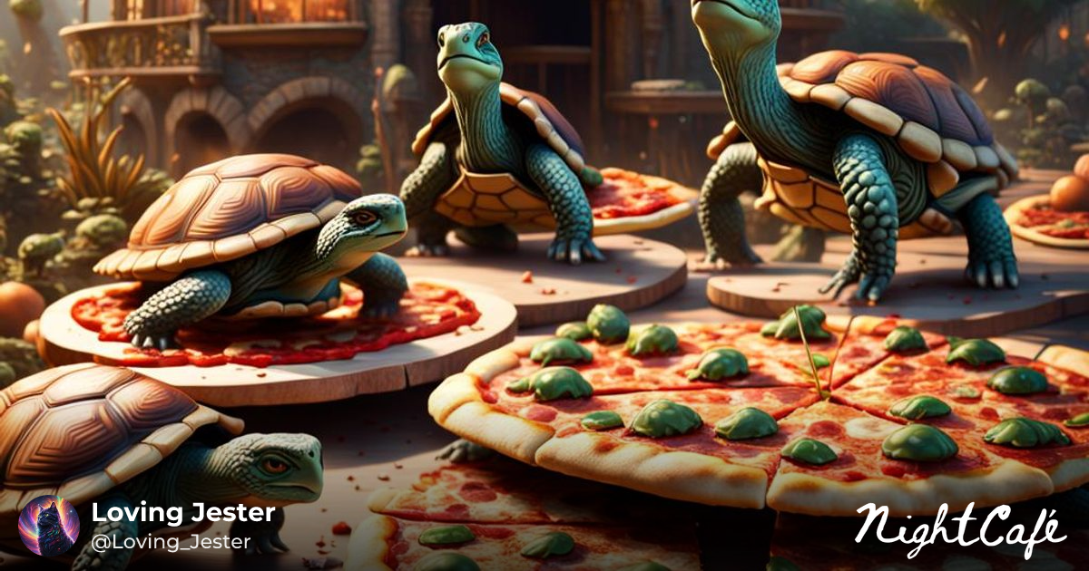 Pizza Time! - Turtle Pizza Party: Detailed Fantasy Concept A...