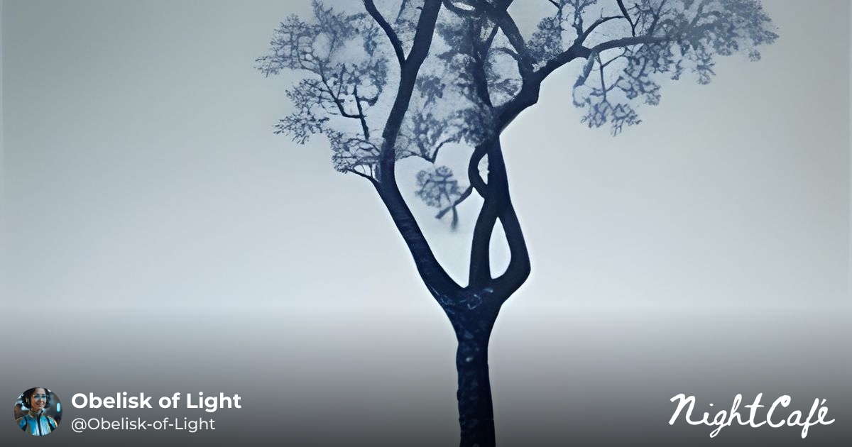 A Spindly Tree - Glittering Dewdrop Tree in Indigo Midnight ...