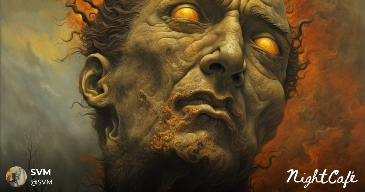 Surrealist Masterpiece of Melting Figure on Canvas - AI Art