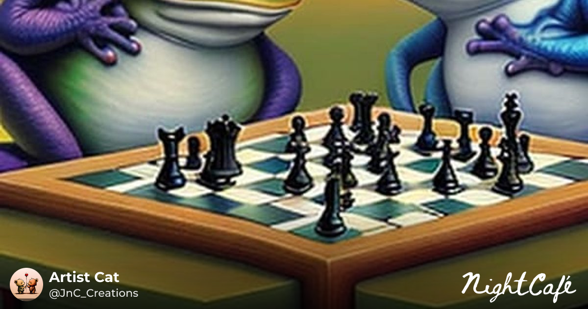 Frogs playing chess