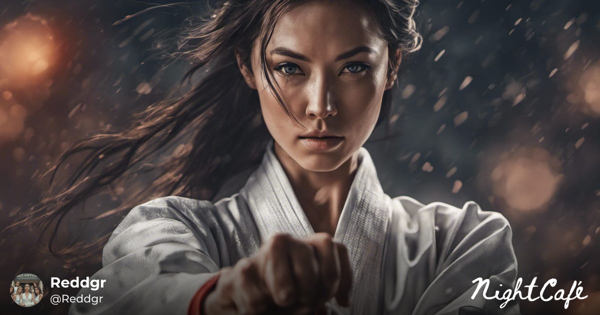 Karate AI Girl - Beautiful Martial Artist in Kimono: Hyperre...