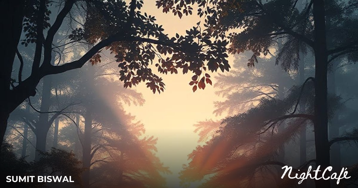 Ethereal Dawn in the Enchanted Forest - AI Art