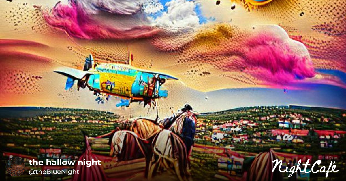 Psychedelic Western Sky Photoillustration in Renai... - AI Art