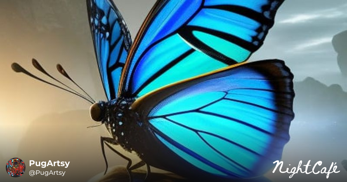 Blue winged butterfly - Blue Butterfly on Rock: Detailed 8K ...