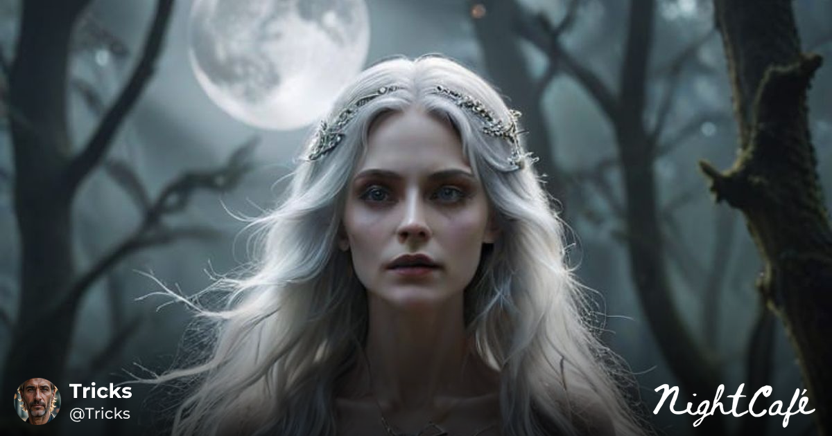 I come from the forest - Ethereal Spectral Woman in Moonligh...