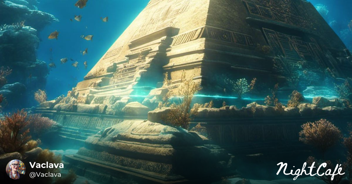 pyramid in underwater world