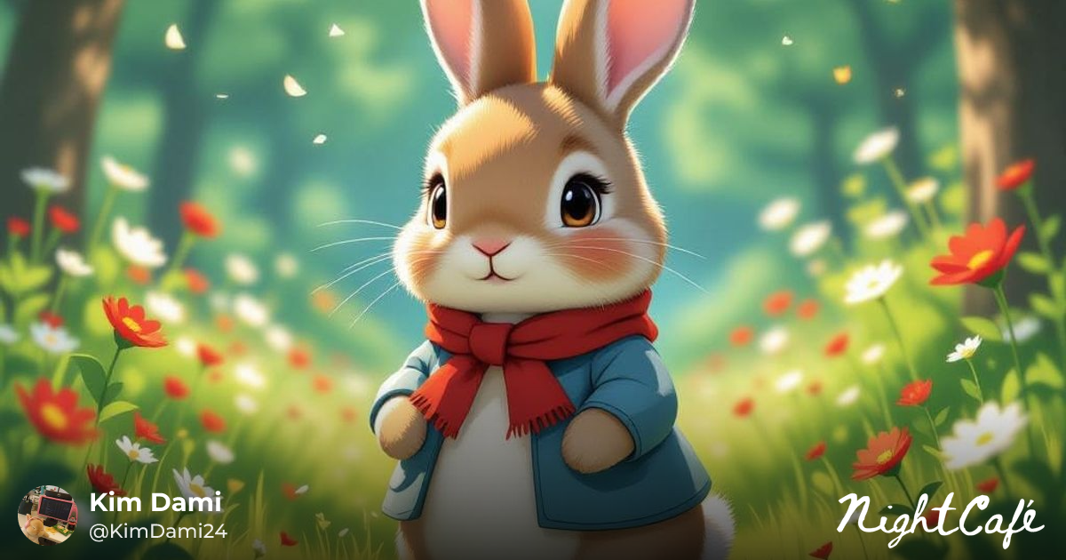 Miffy the Rabbit in Vibrant Anime Style - AI Art