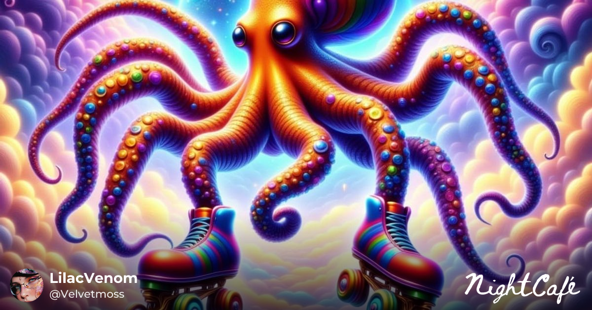 Whimsical Zodiac Roller Skating Spider-Octopus in ... - AI Art